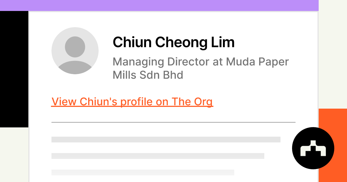 Chiun Cheong Lim - Managing Director at Muda Paper Mills Sdn Bhd | The Org