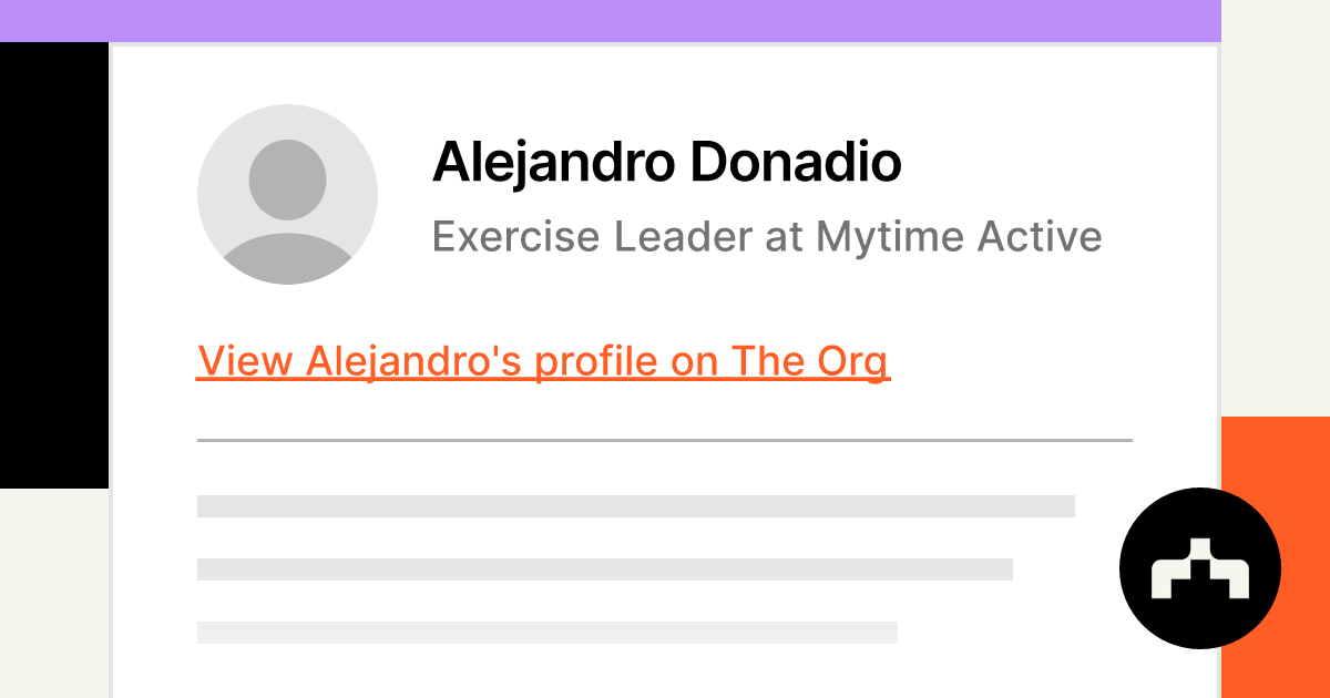 Alejandro Donadio Exercise Leader At Mytime Active The Org 