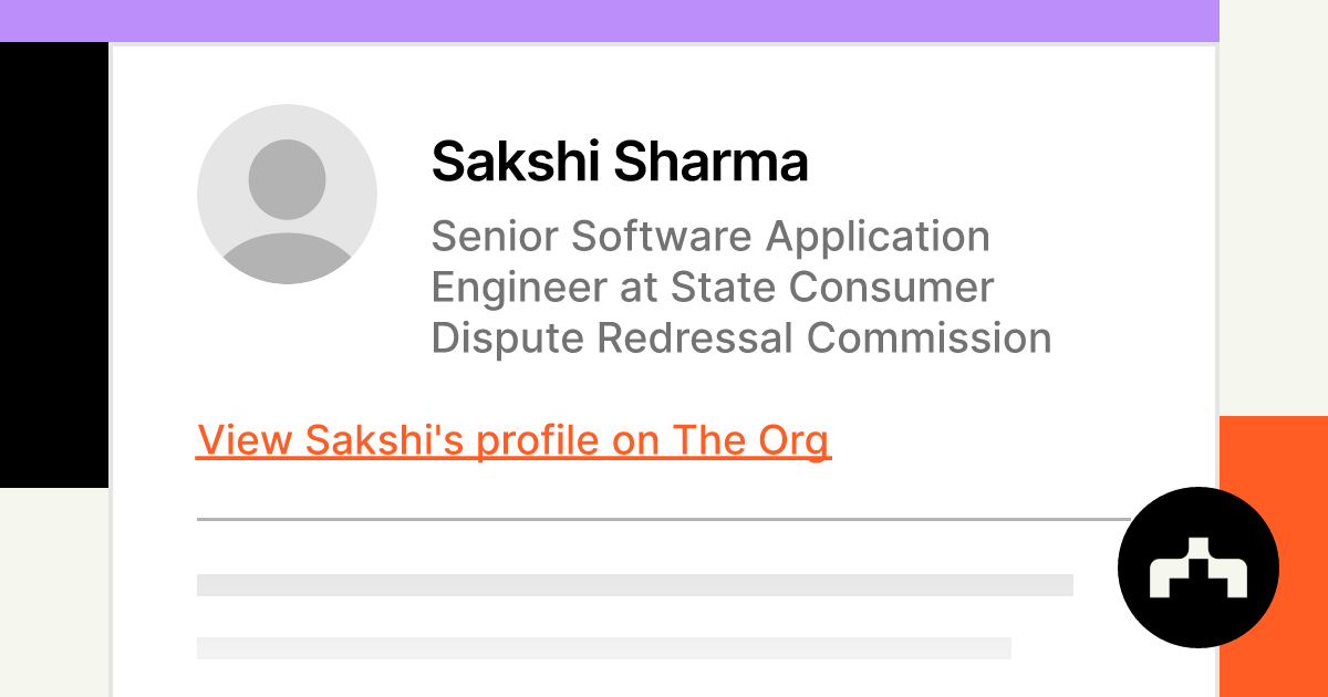 Sakshi Sharma - Senior Software Application Engineer at State Consumer Dispute Redressal ...